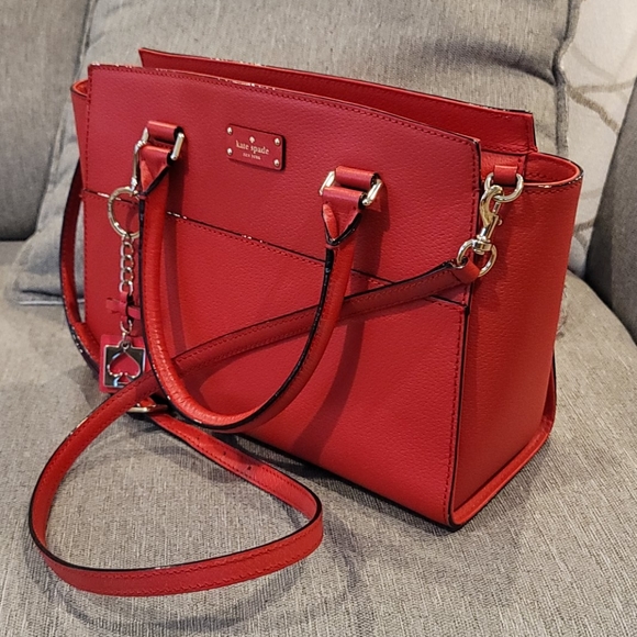 kate spade | Bags | Red Kate Spade Purse With Keychain | Poshmark